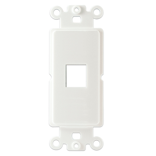 Plastic Decora with 1 Keystone Hole, White