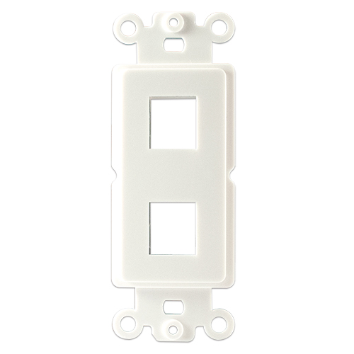 Plastic Decora with 2 Keystone Hole, White